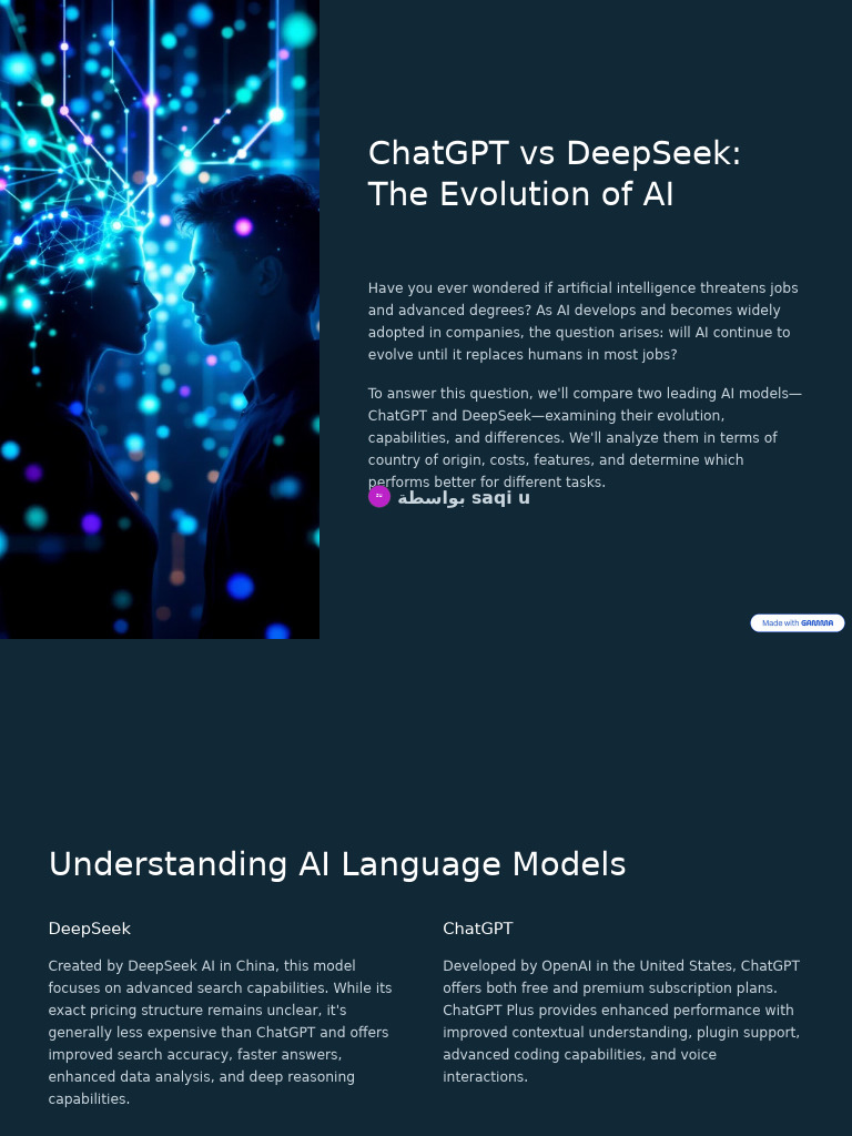 ChatGPT vs DeepSeek: AI Model Insights | PDF | Artificial Intelligence ...