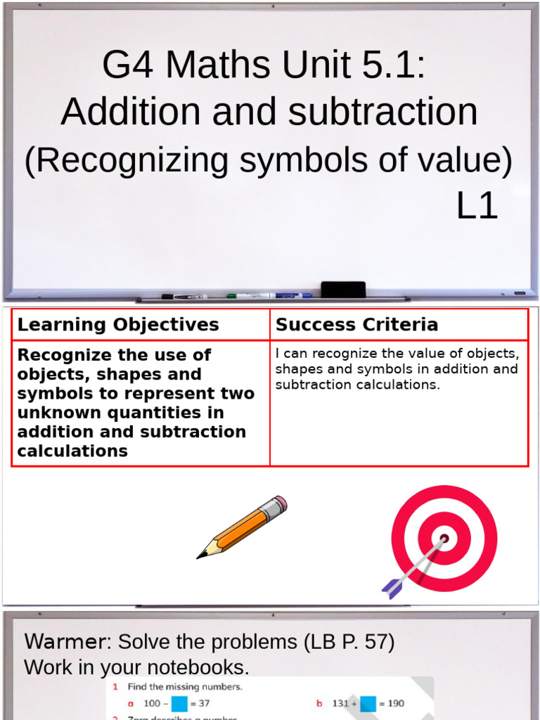 G4 Maths Unit 5.1 - Addition and Subtraction | PDF | Mathematics ...