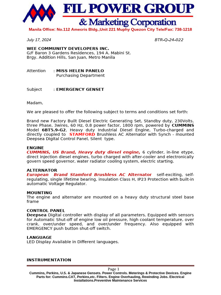 Btr-Q-24-022-Wee Community | PDF | Alternating Current | Engines