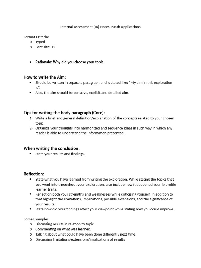 Internal Assessment - Math | PDF