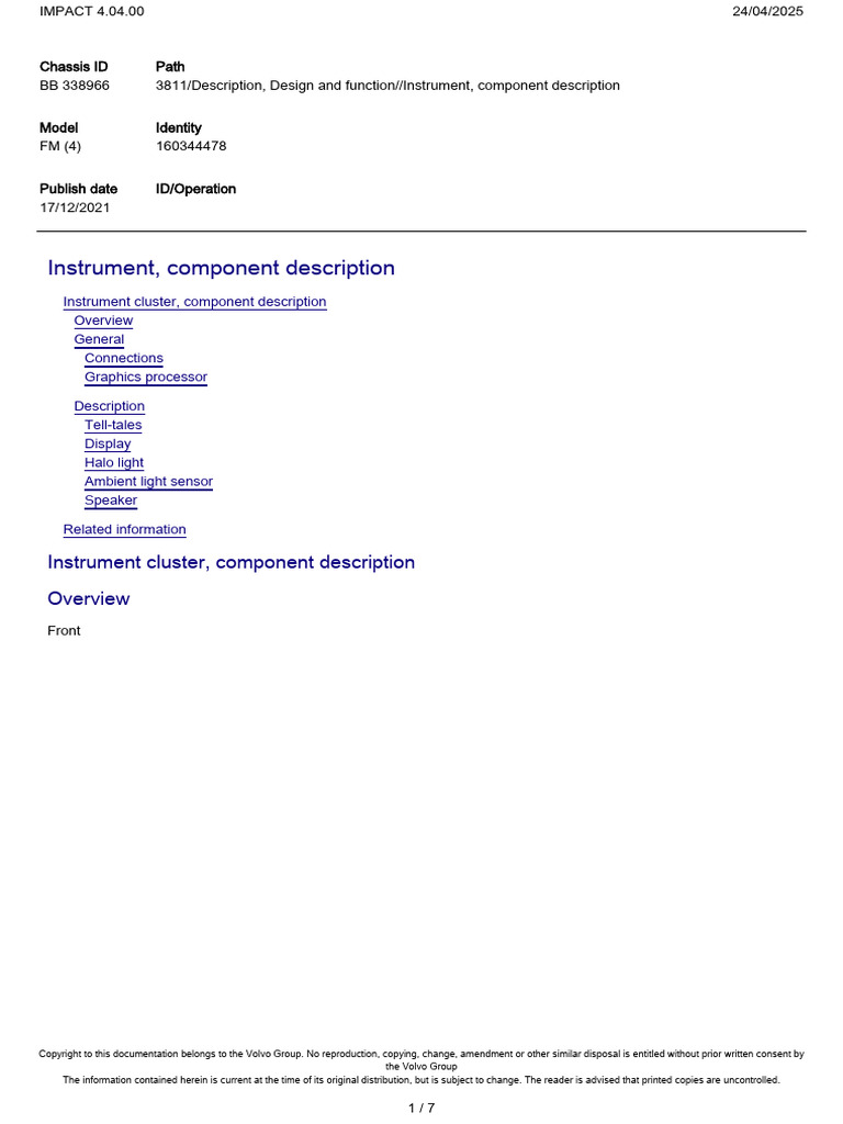 Instrument, Component Description | PDF | Icon (Computing) | Automotive ...