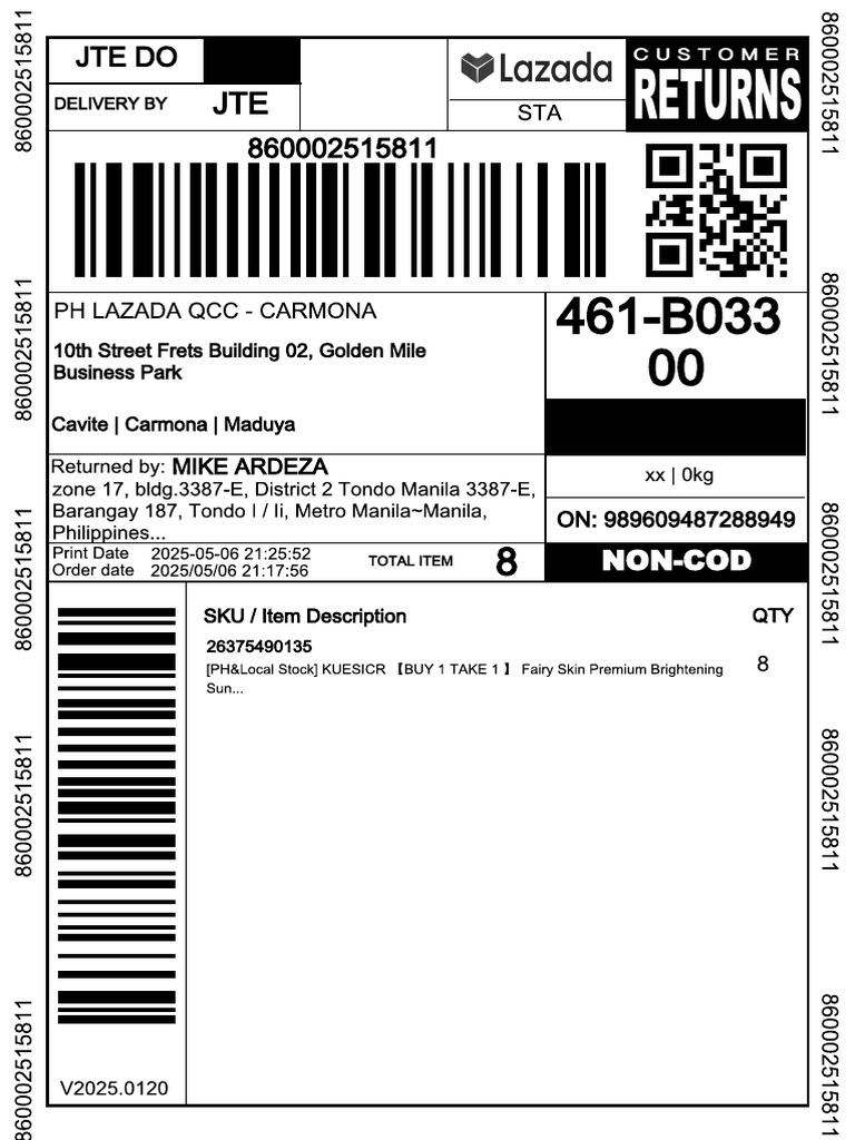Return Label | PDF