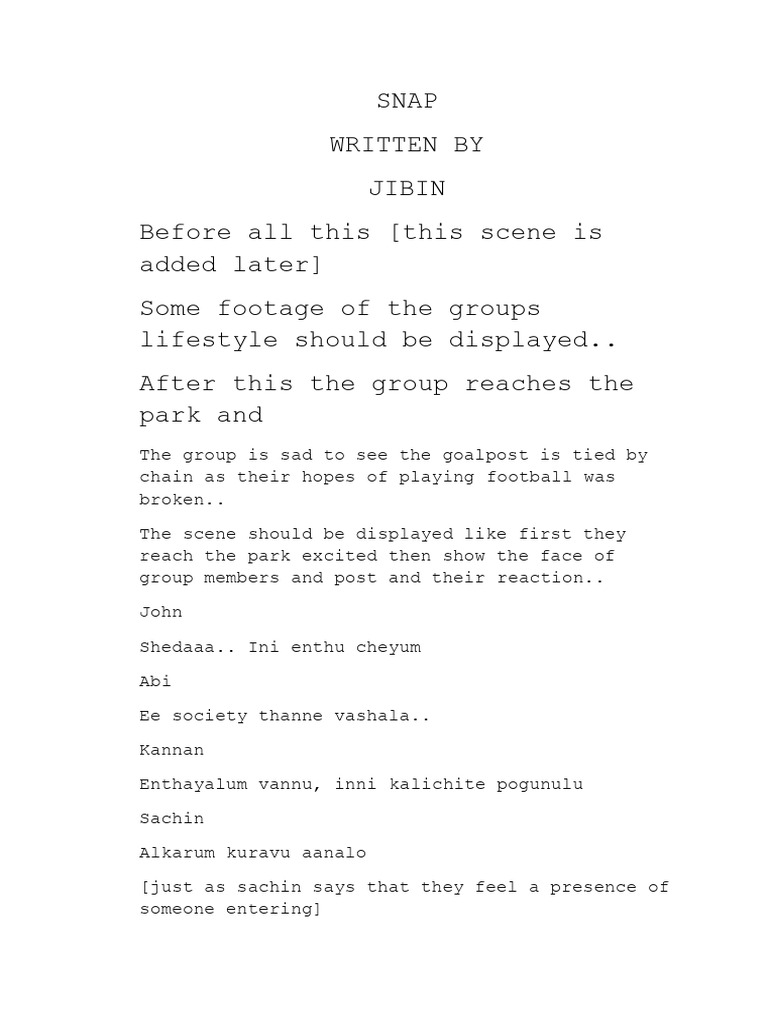 SNAP (Final Pakka Wala Script) | PDF