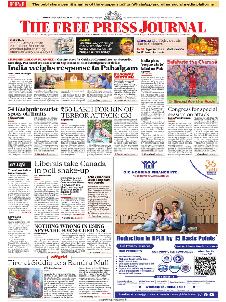 Free Press Mumbai Epaper 30-04-2025 | PDF