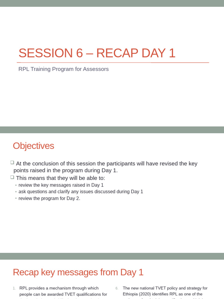 PPT6 Recap Day 1 | PDF