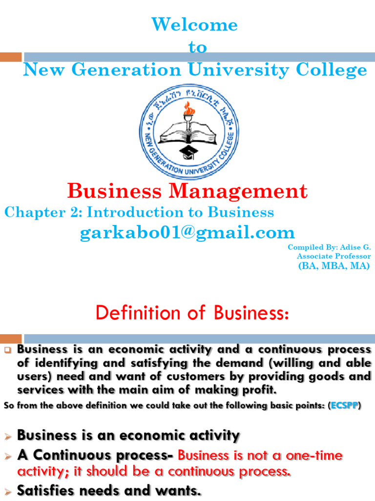 Introduction To Business | PDF | Partnership | Business