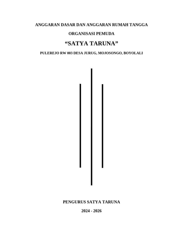 Contoh Cover AD Art Satya Taruna | PDF