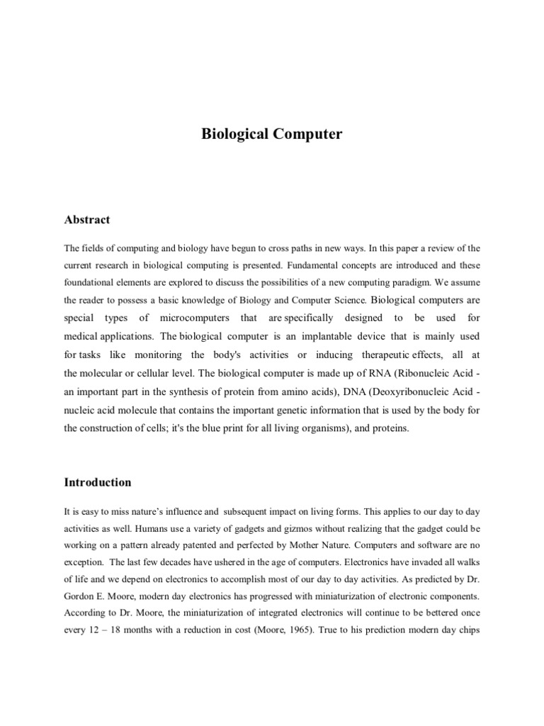 FINAL Bio Computing | PDF | Dna | Biology