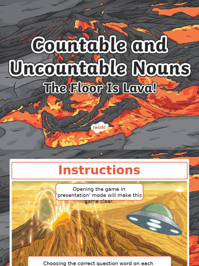 T 1733326678 Esl The Floor Is Lava Countable and Uncountable Nouns ...