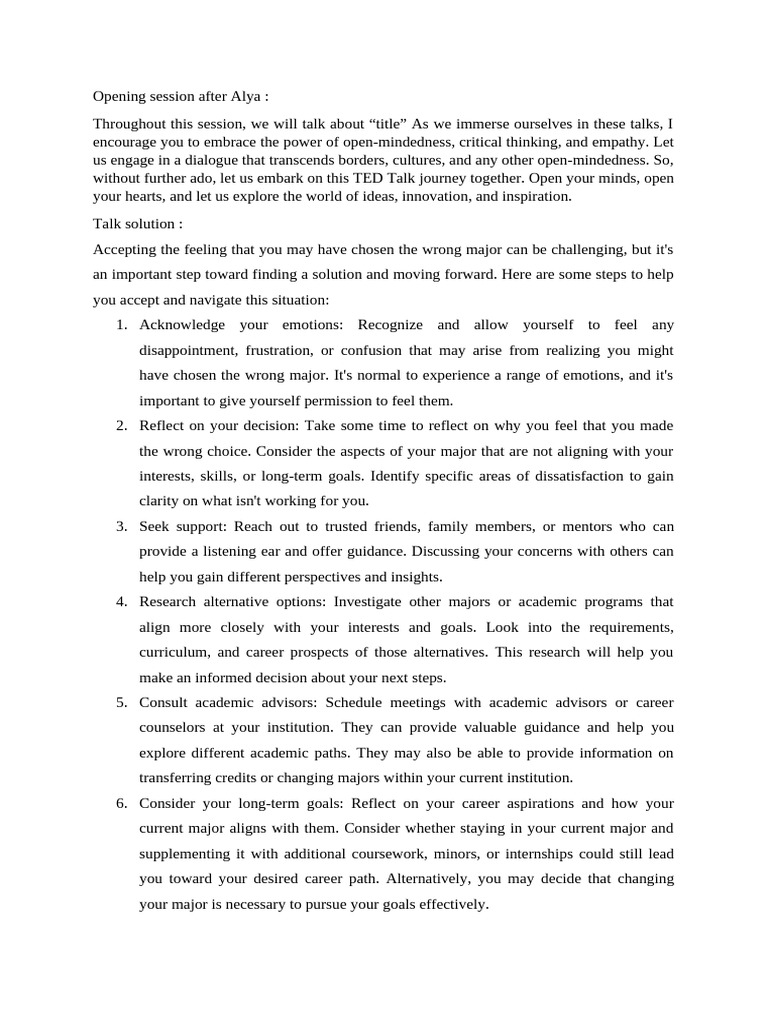 Opening Session After Alya | PDF | Learning | Psychology