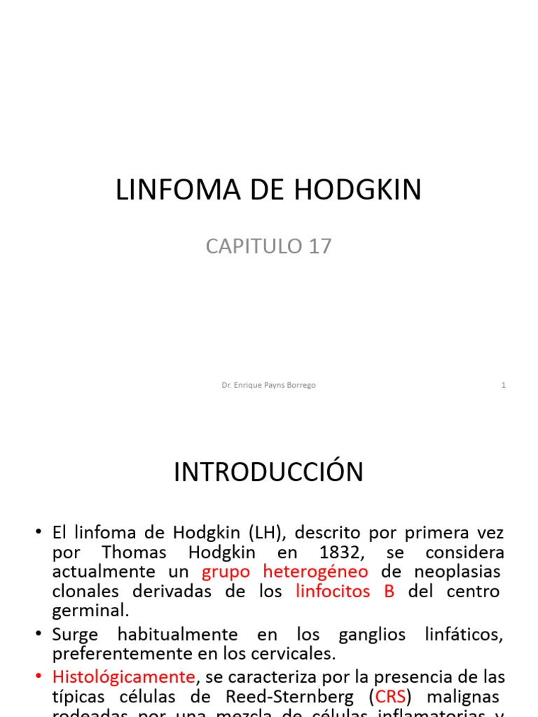 Linfoma de Hodgkin: Diagnóstico y Clasificación | PDF | Linfoma | Biopsia