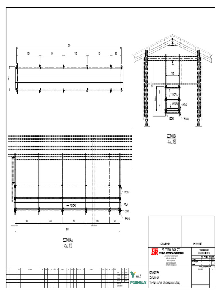 Temporary Platform at Monorail Modification | PDF | Scaffolding | Bamboo