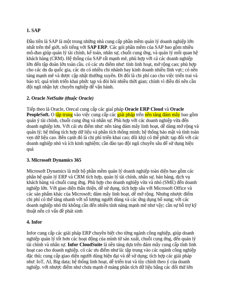 Nội dung thuyết trình HTTTQL | PDF