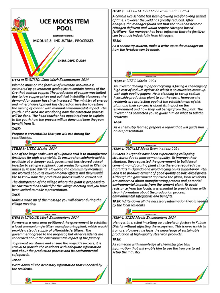 Industrial Chemistry Processes Overview | PDF | Fertilizer | Agriculture