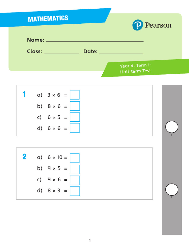 Ip PT Ip Maths Y4 t1th | PDF | Mathematics