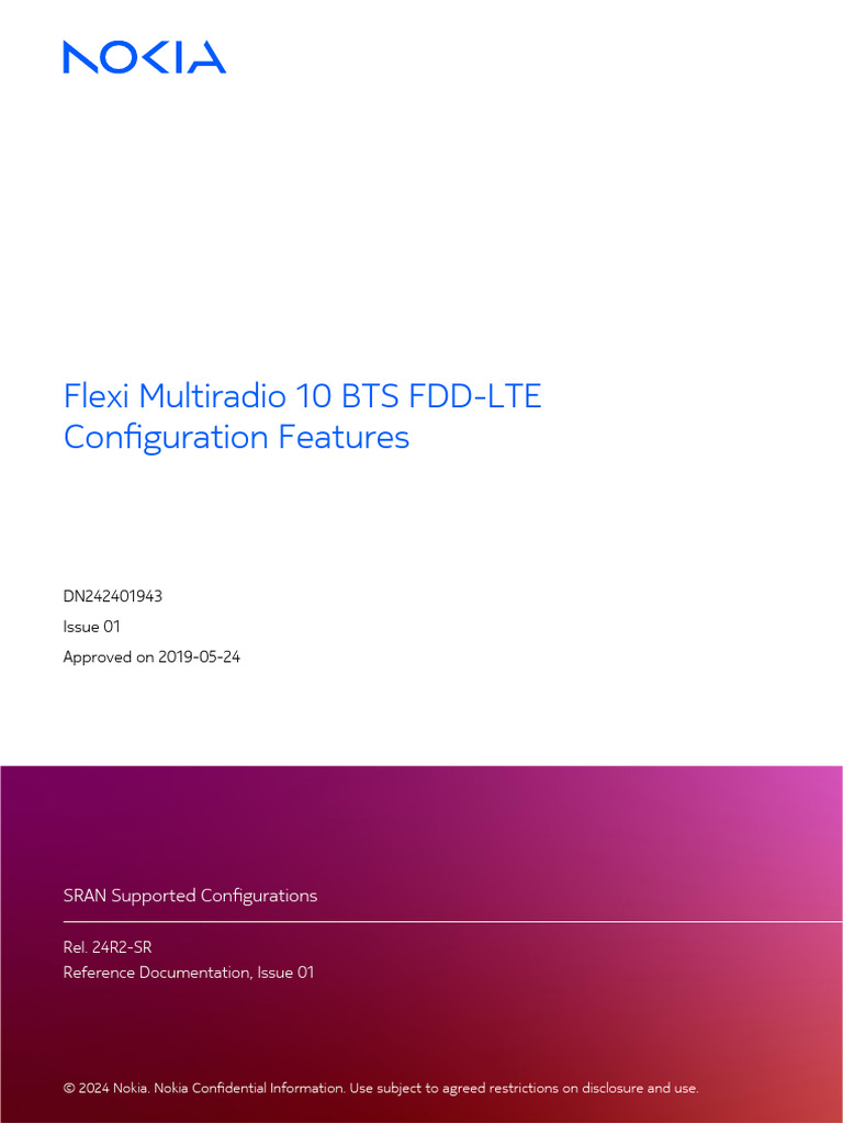 Flexi Multiradio 10 BTS FDD-LTE Configuration Features | PDF | Lte (Telecommunication) | Computing