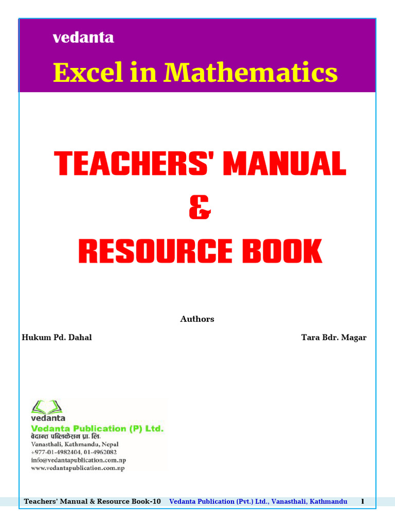 Teachers' Manual 10 | PDF | Mathematics