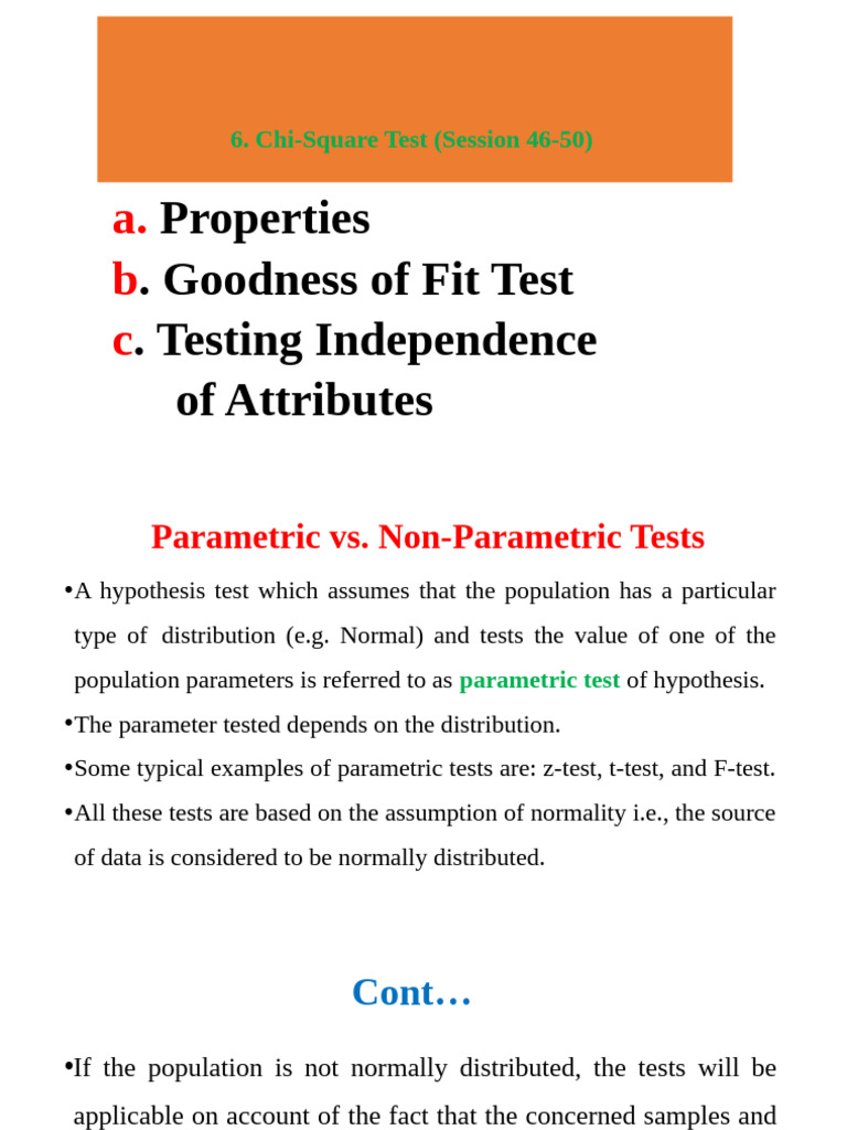 Chapter 6. Chi-Square Test | PDF | Chi Squared Test | Nonparametric ...
