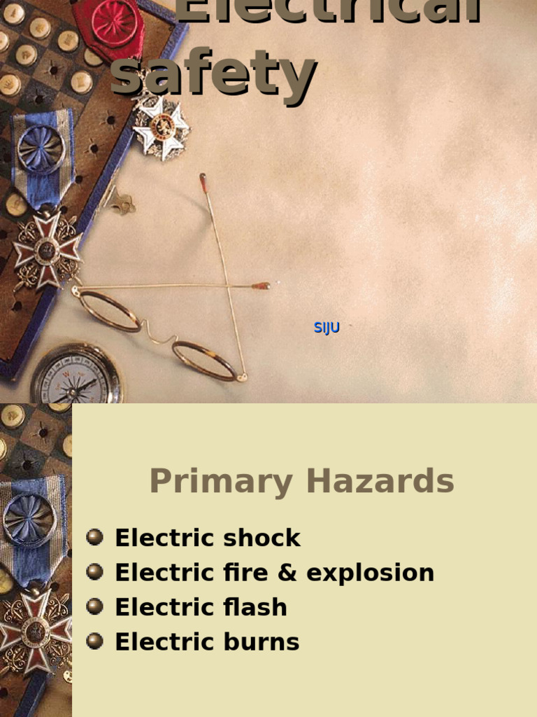 Electrical - Safety - ppt123 | PDF | Insulator (Electricity) | Fuse (Electrical)