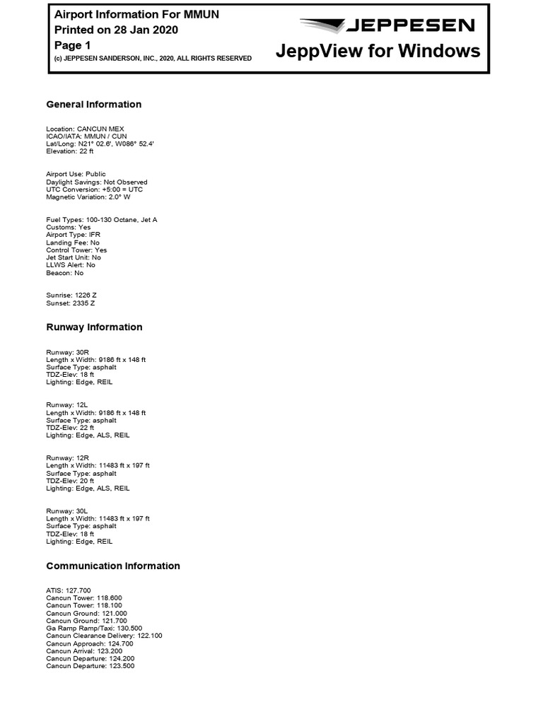 MMUN | PDF | Runway | Air Traffic Control