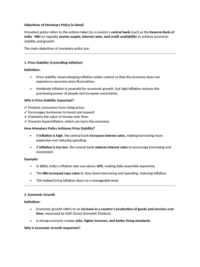 Economics Module 3 Fiscal and Monetary Policy | PDF | Reserve Bank Of India | Inflation