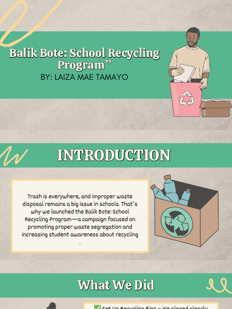 Balik Bote School Recycling Program" - 20250228 - 084446 - 0000 | PDF ...