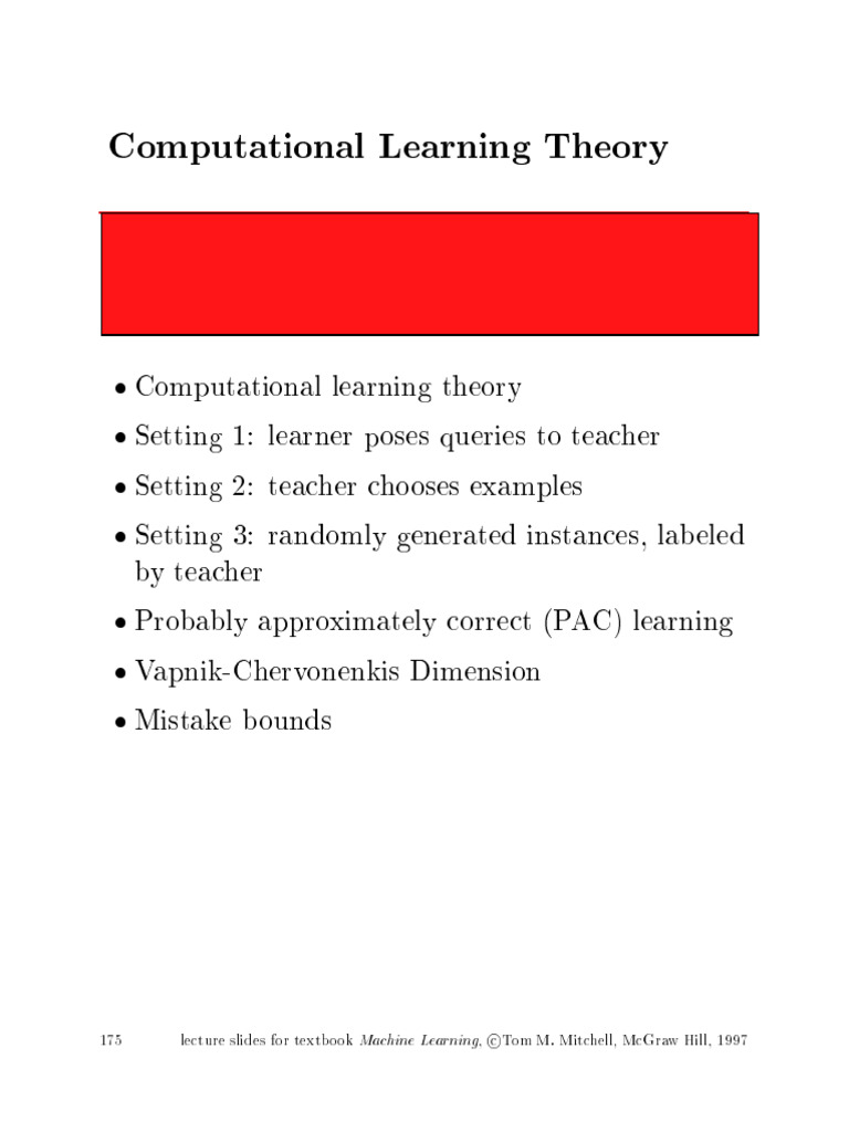 7_Computational Learning Theory | PDF | Machine Learning | Applied ...