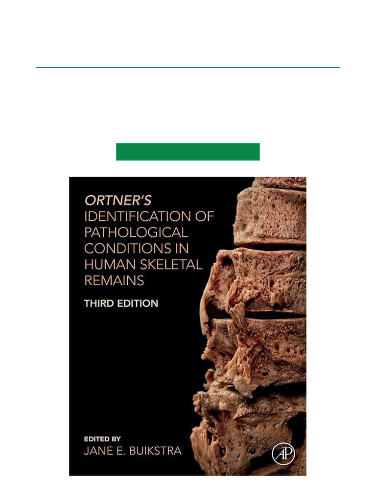 Ortner's Identification of Pathological Conditions in Human Skeletal ...