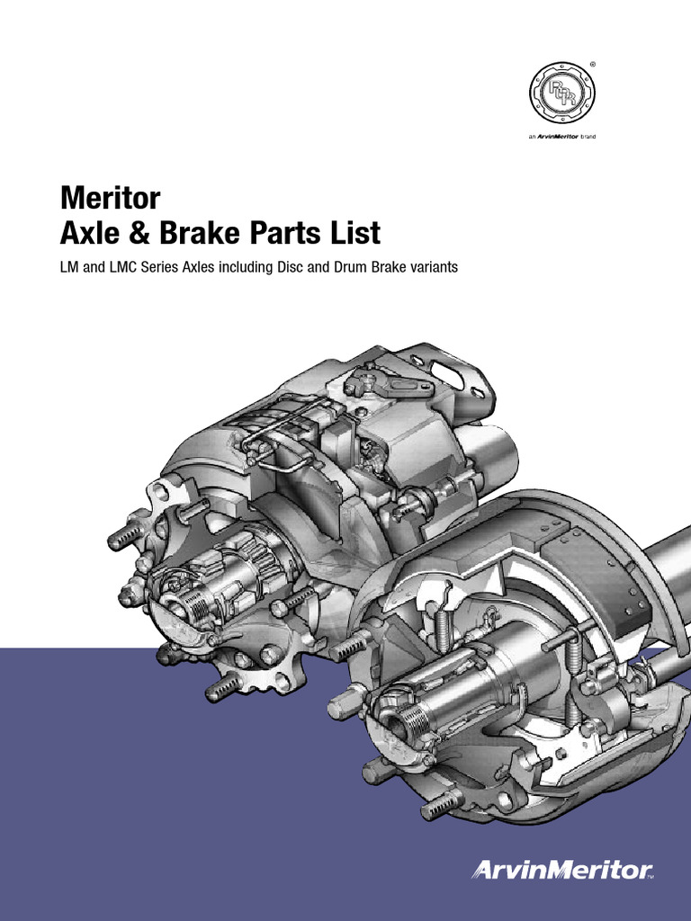 Meritor Axle & Brake Parts Catalog | PDF | Axle | Vehicle Parts