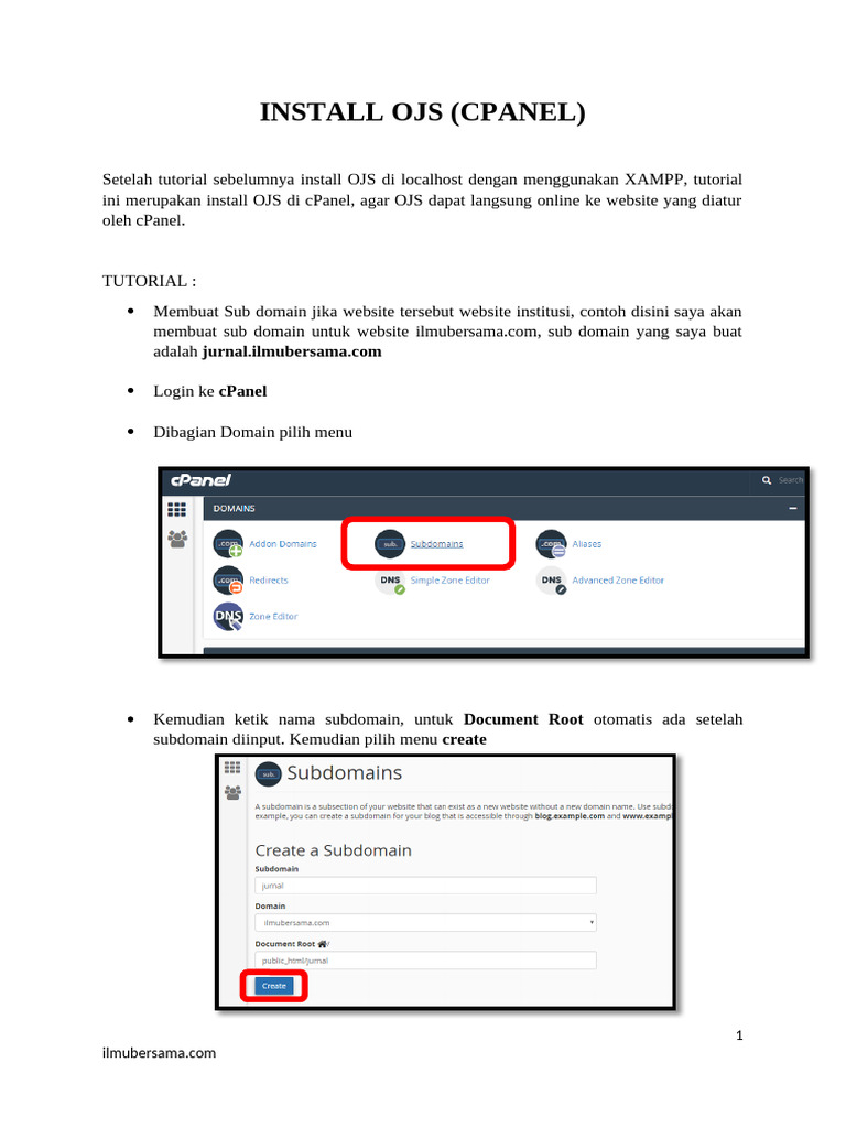 Ojs 3 - Install Ojs (Cpanel) | PDF