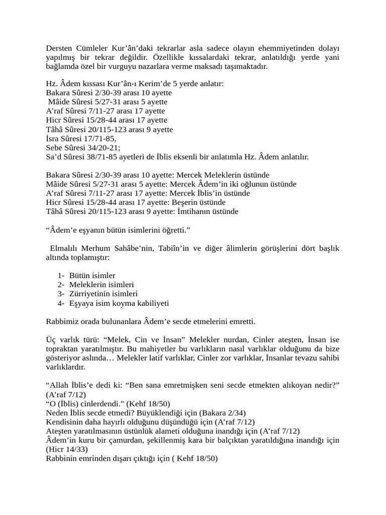 Ders 1 HZ - Adem | PDF