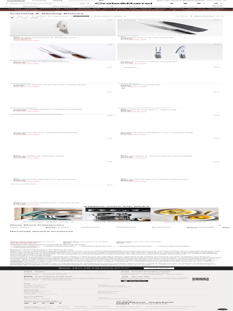 Carving Knives & Slicing Knives For Meat Cutting Crate & Barrel | PDF ...