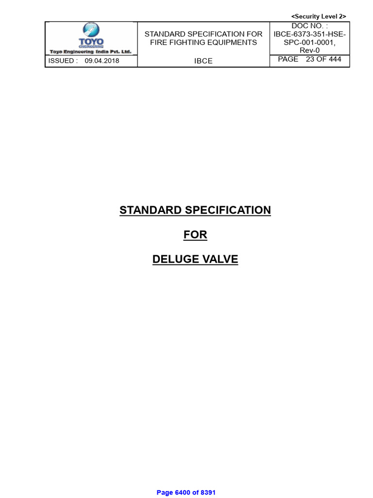 SPECIFICATION FOR DELUGE VALVES Pages From IBCE-6373-C00-PJM-TEN-EPCC ...
