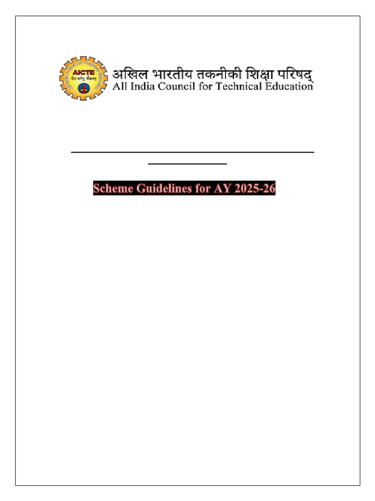 AICTE QIP - PG Certificate - Programme Guidelines 2025-26 - Scheme Guidelines | PDF | Curriculum