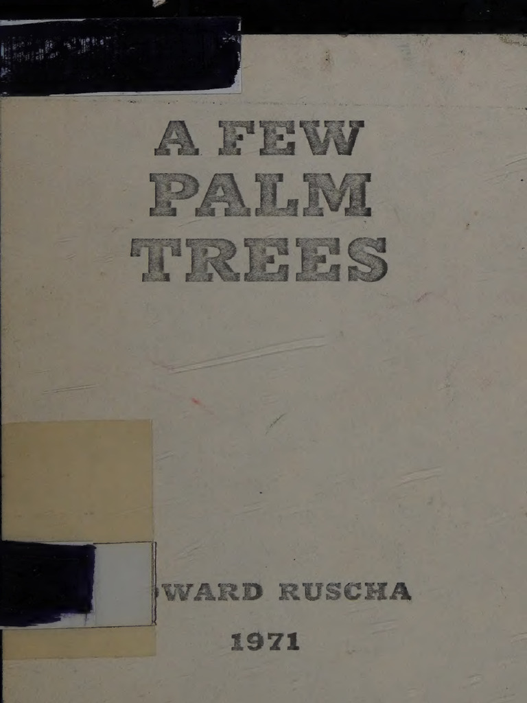 A FEW PALM TREES - SIGNED BY ED RUSCHA - Edward Ruscha - 1971 - Heavy ...