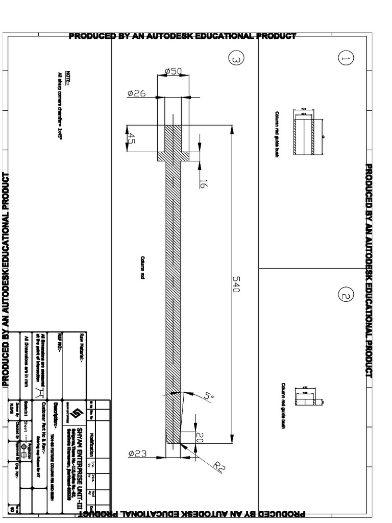 TKM 80 Column Pin and Bush | PDF