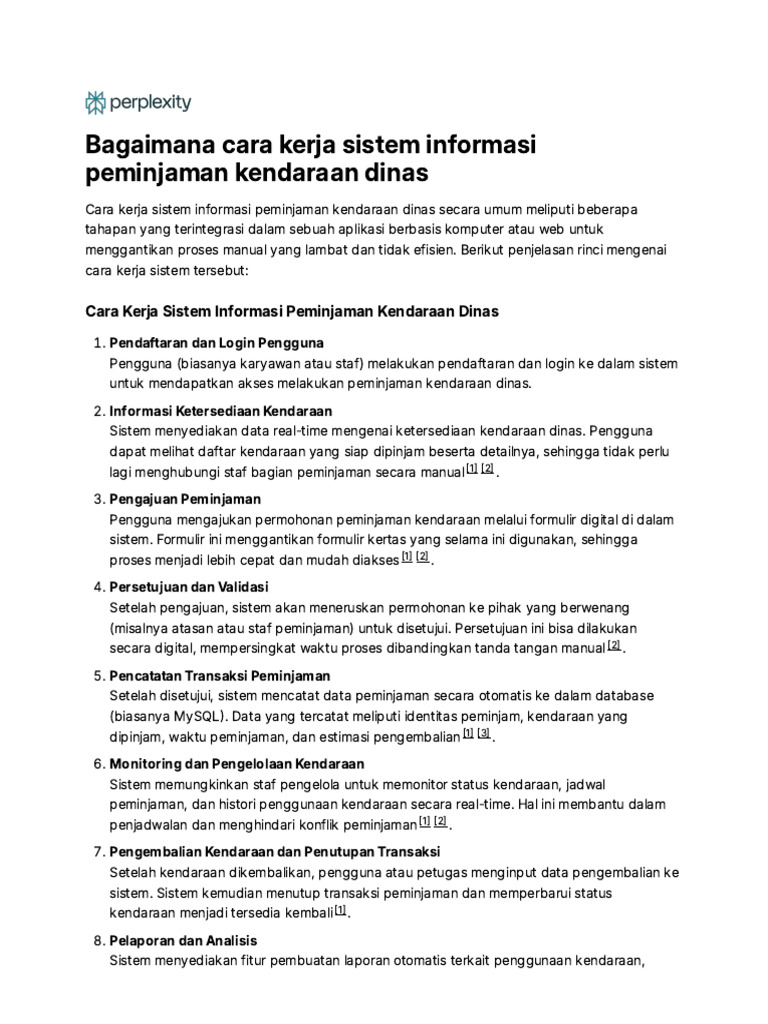 Bagaimana Cara Kerja Sistem Informasi Peminjaman K | PDF