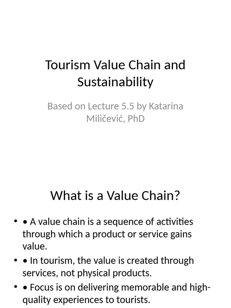 Tourism_Value_Chain_Presentation | PDF