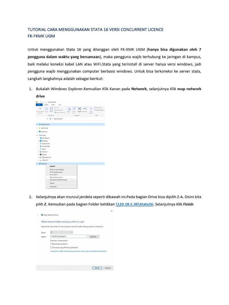 Tutorial Cara Menggunakan Stata 16 Versi Concurrent Licence | PDF