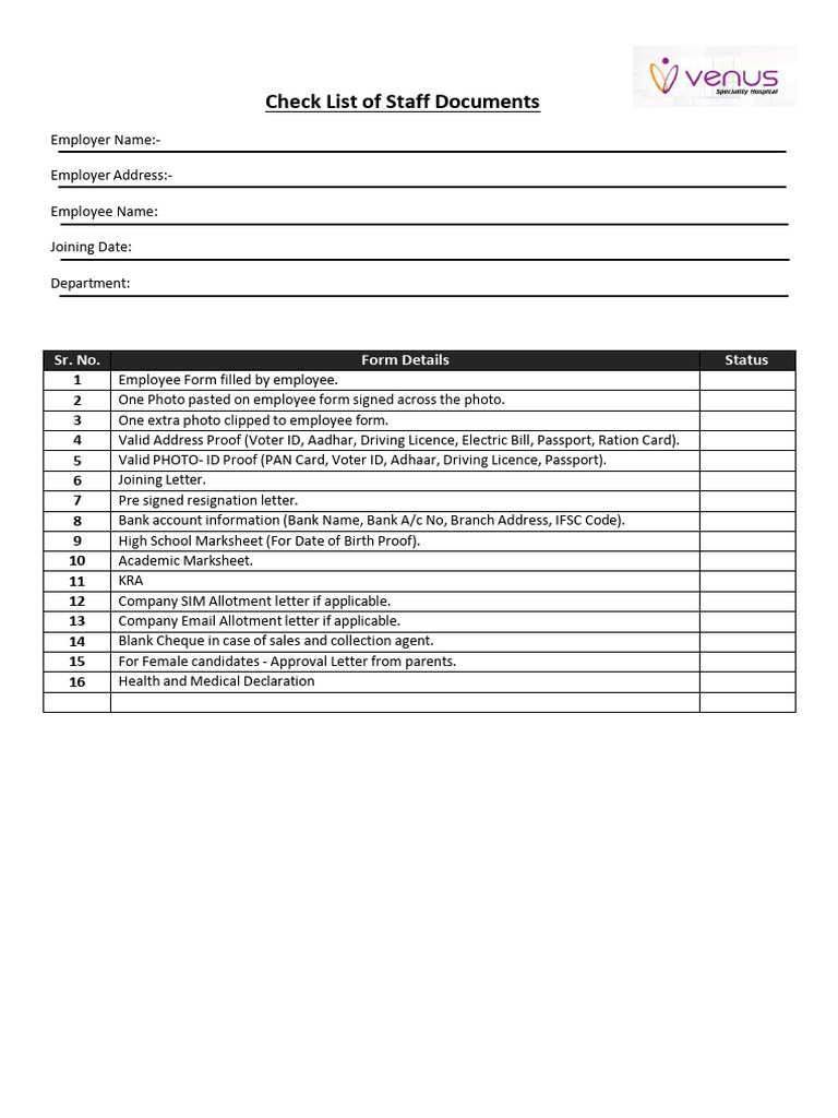 Employee Joining Form Complete Ver 1.0 | PDF | Identity Document ...