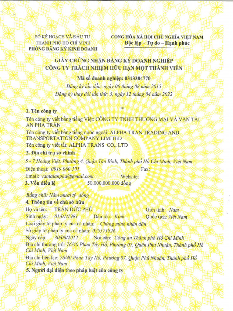 (2) - DKKD Alphatrans Quảng Ngãi | PDF