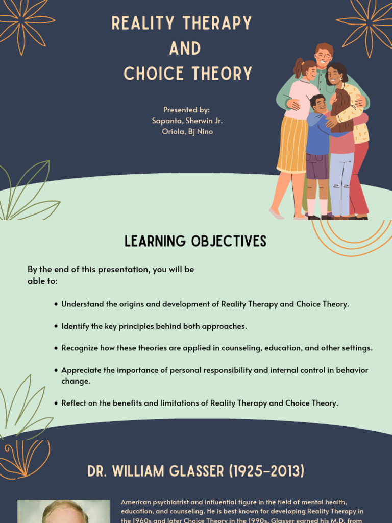 Choice Theory and Reality Therapy SAPANTA ORIOLA - 3A | PDF ...