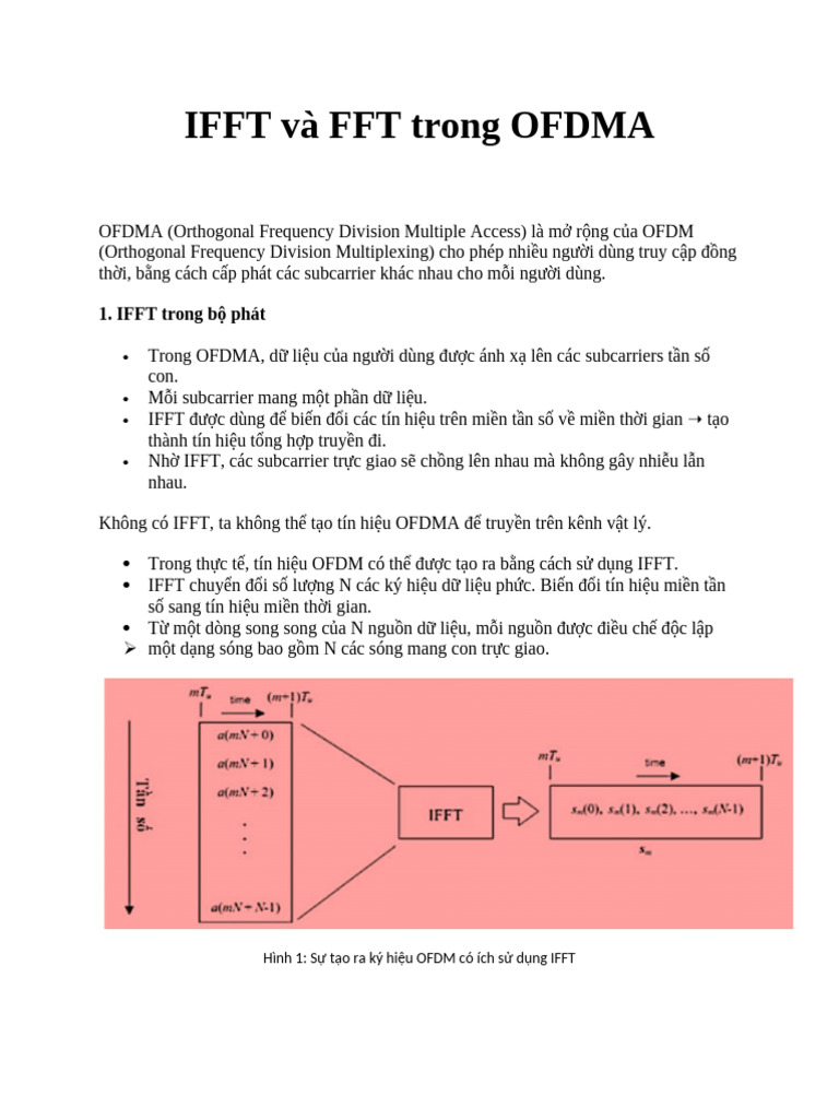 IFFT Và FFT Trong OFDMA | PDF