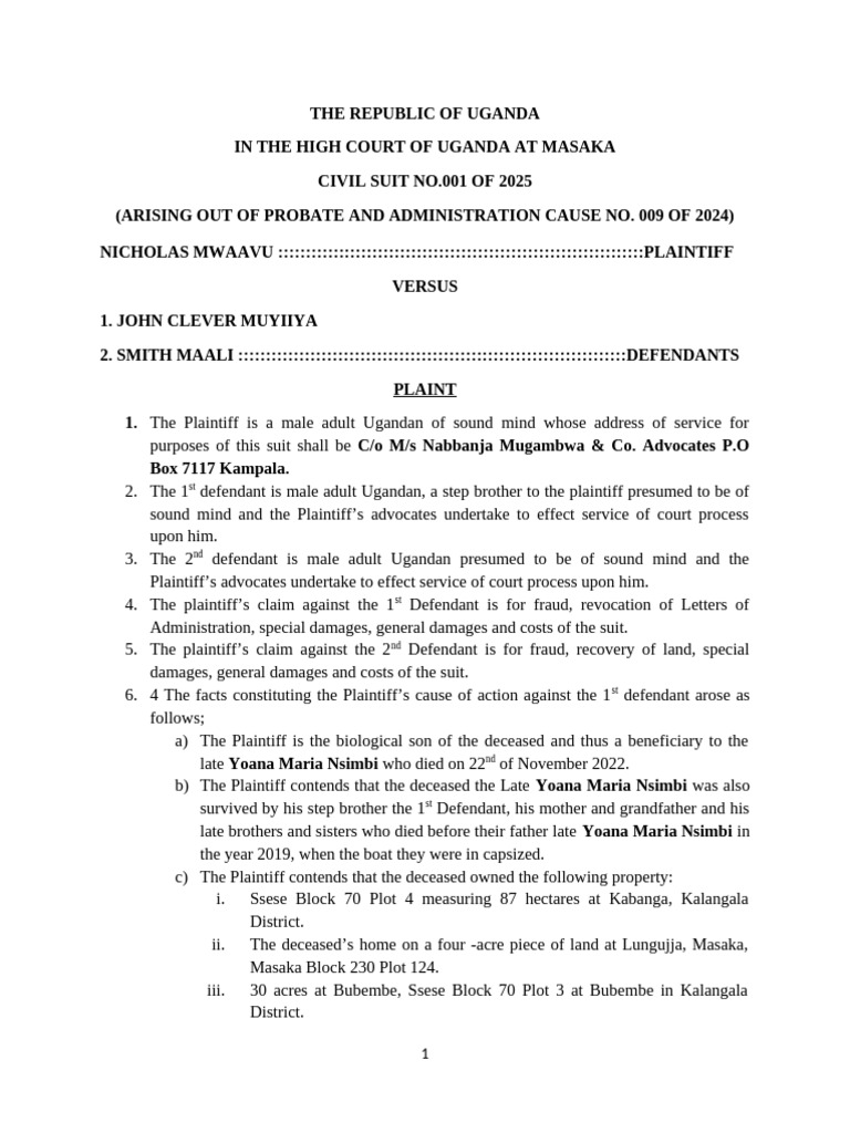 Plaintiff's Final Moot Pleadings | PDF | Lawsuit | Damages