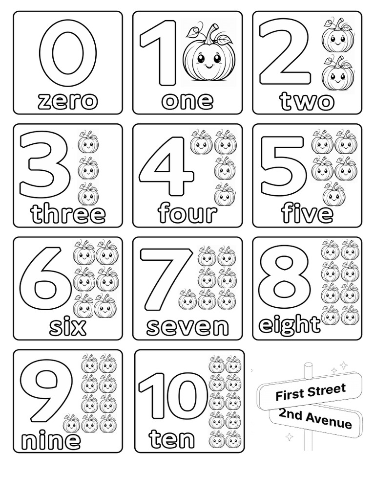 TEN LITTLE PUMPKINS BOOKLET Numbers | PDF | Halloween