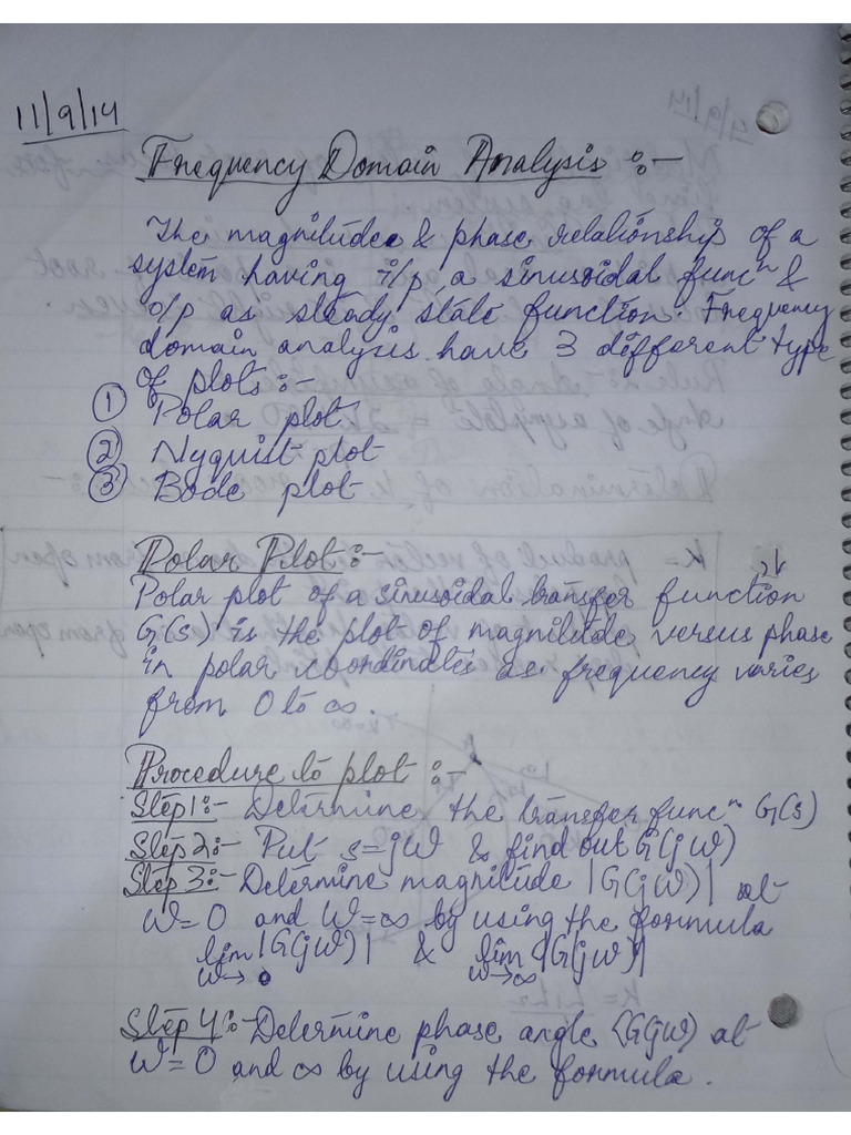 Frequency Domain Analysis - Polar Plot & Nyquist Plot | PDF