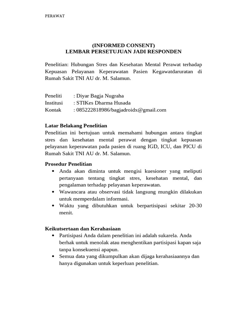 Kuesioner Penelitian Tabel Ceklis | PDF