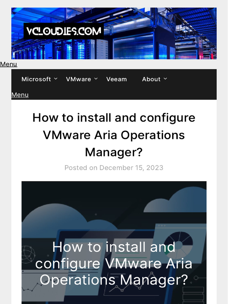 How To Install and Configure VMware Aria Operations Manager - Vcloudies | PDF | Computing ...
