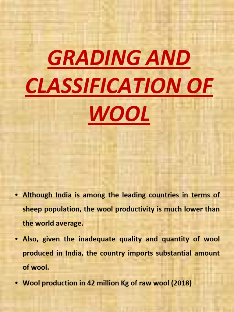 Grading & Classification of wool | PDF | Wool | Yarn
