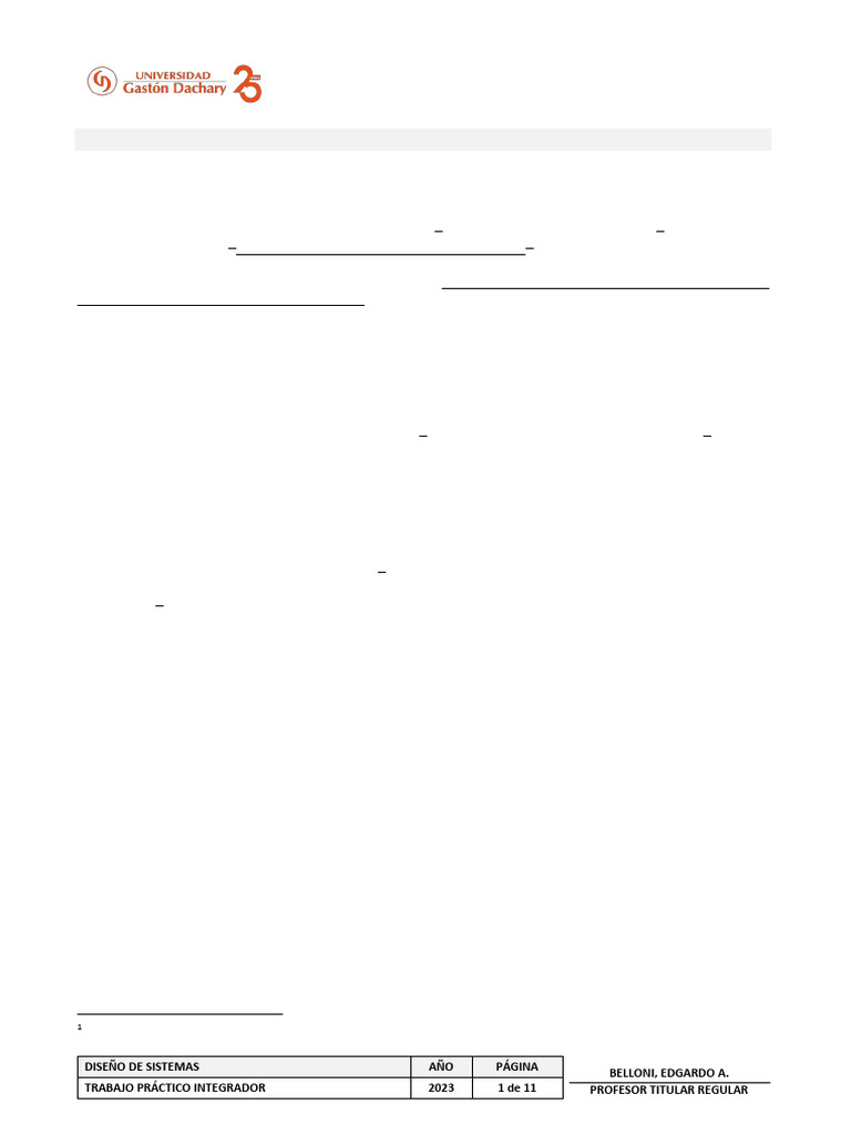 Dds-2023- Trabajo Practico Integrador | PDF | Evaluación | Diseño